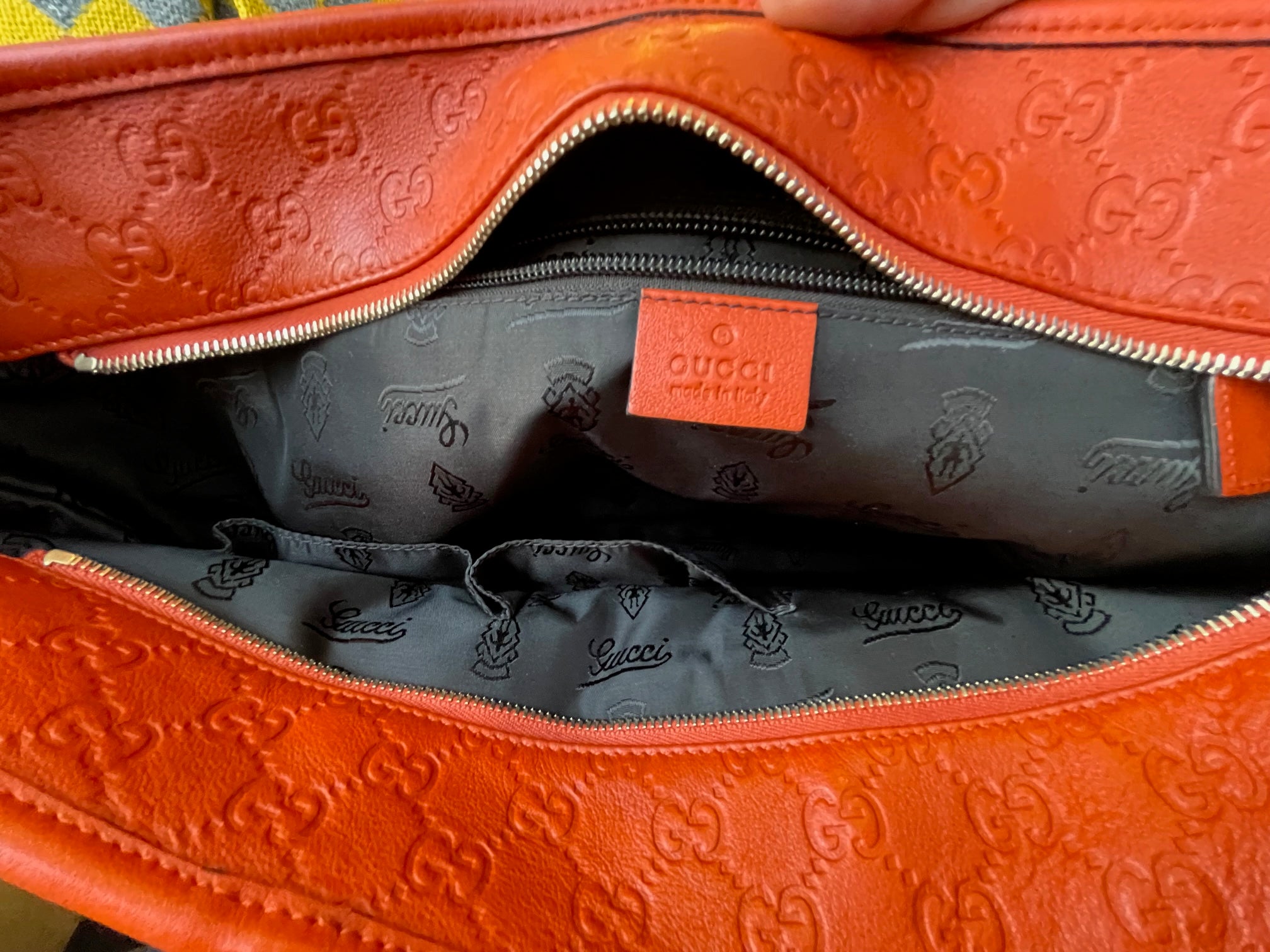 Gucci orange tote – catwalk